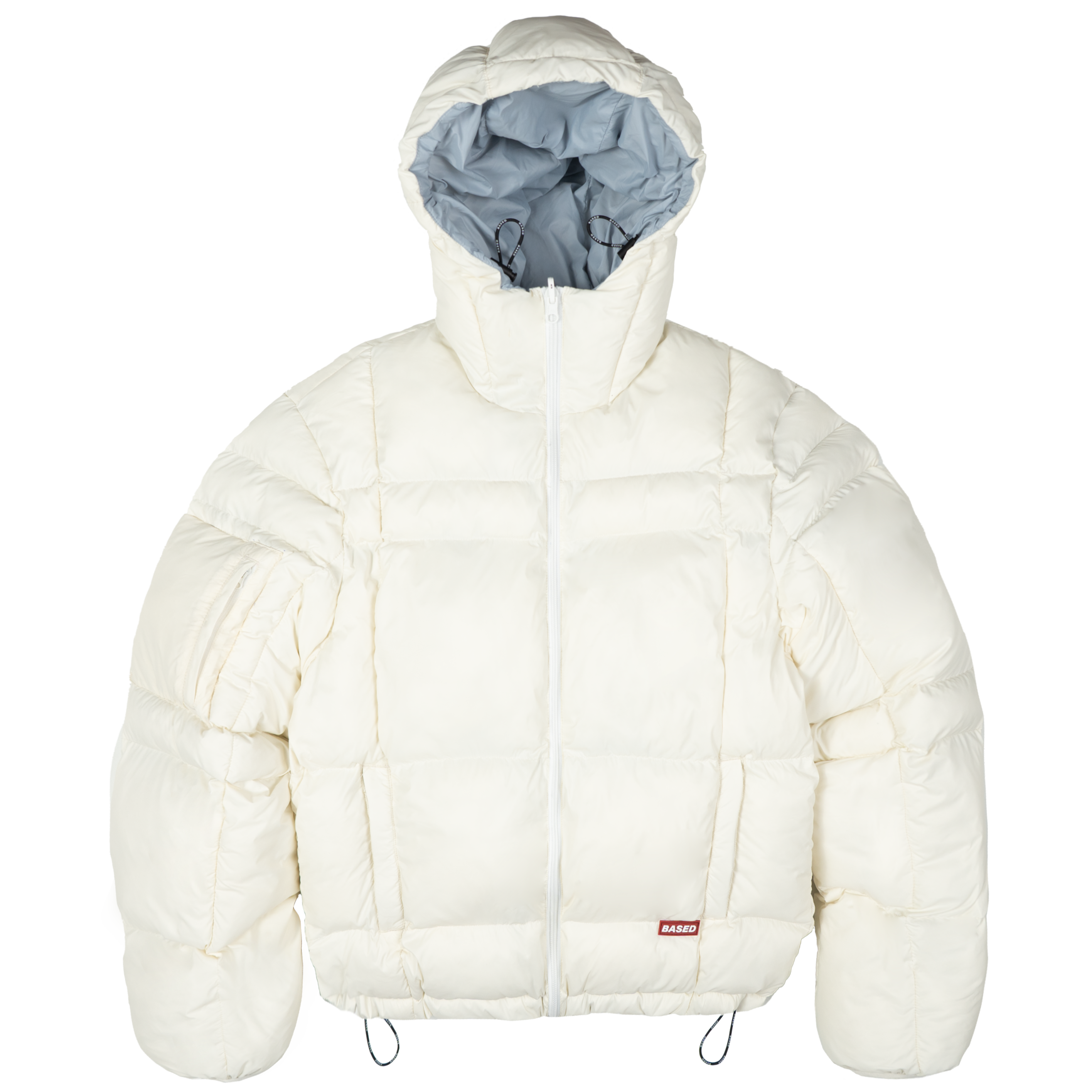Reverse Puffer Jacket [Creme/Babyblue] – 99Based
